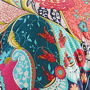 Levtex Home - Jules Duvet Cover Set - King Duvet Cover (106 x 94in.) + Two King Pillow Cases (36 x 20in.)- Bohemian - Teal, Orange, Yellow, Green, Blue, Red, Navy - Cotton