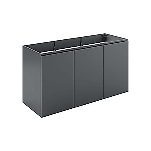 Modway Vitality 48" Wall-Mount Bathroom Vanity in Gray