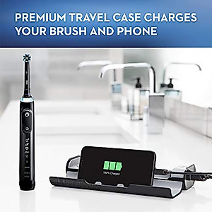Oral-B GENIUS X Electric Toothbrush with 3 Oral-B Replacement Brush Heads and Toothbrush Case, Black