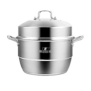 ZLXDP Steamer Stainless Steel Sauna Pot Seafood Steam Pot Household Thickened Soup Pot Gas Stove Induction Cooker Hot Pot