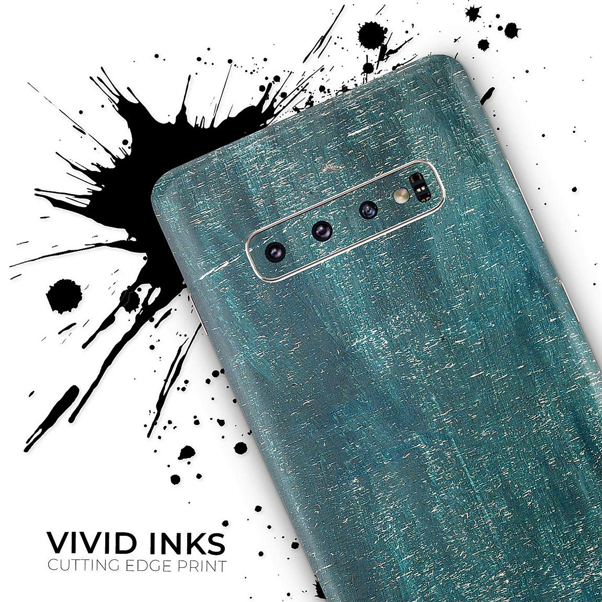 DesignSkinz Aged Green Paint Surface Protective Vinyl Decal Wrap Skin Cover Compatible with The Samsung Galaxy S20 (Screen Trim & Back Glass Skin)
