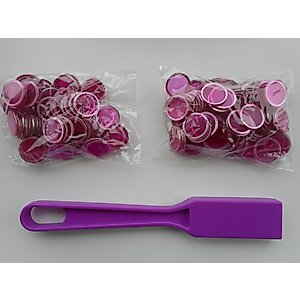 SRYLED Magnetic Bingo Wand and 200 Metallic Rimmed Chips - Purple