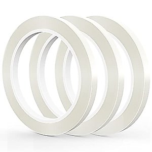 GLAMFIELDS 3 Rolls 1/4" 60Yd Floral Tapes,Clear Floral Tape,White Floral Tape for Bouquet Stem Wrap, Waterproof Florist Tape for Flower Arrangements Supplies Craft Corsages Wedding 60 Yd/Roll