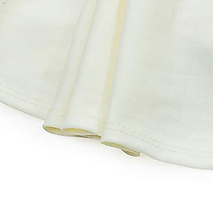 VDS - Ivory | Spandex Chair Sashes Bows | 10 PCS | Stretch Elastic Banquet Folding Chair Band with Silver Buckle Slider for Wedding Thanksgiving Halloween Christmas Party Home Decorations