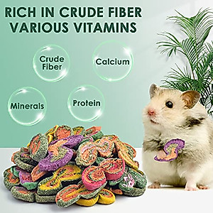 KATUMO Rabbit Chew Toys, 150g Timothy Grass Treats Small Animal Molar Toys for Guinea Pig Hamster Bunny Chinchilla Gerbil