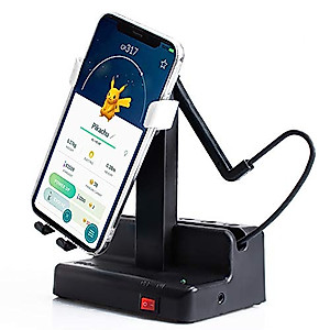 Ermorgen Automatically Steps Counter Compatible for Pokemon Go Cellphone Pedometer (Width Under 3.4 inches) Electric Version Non-Magnetic, Mute Stainless Steel Bearings Quick Steps Earning- White