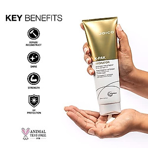 K-Pak Hydrator Intense Treatment | For Dry, Damaged Hair | Boost Shine | Improve Elasticity | Instant Hydration & Softness | With Keratin & Evening Primrose Oil | 8.5 Fl Oz