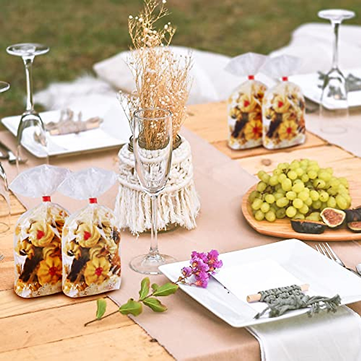 Tape Bag Sealer with Trimmer, Built-In Sharper Blade, Clear Plastic Bags Sealing Machine for Cookie, Bread and Ground Meat Packaging (Include Tape)