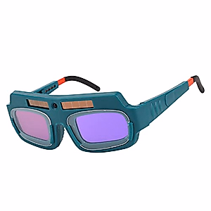 Asixxsix Solar Auto Darkening Welding Goggle, Welder Safety Protective Arc Welding Glasses Helmet Auto Dimming Glasses Protect Eyes from Piercing Block Welding Slag and Prevent Splashing