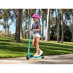 Mongoose Trace Youth/Adult Kick Scooter Folding and Non-Folding Design, Regular, Lighted, and Air Filled Wheels, Teal, 120mm Wheels