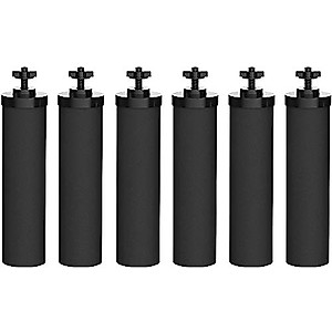 Nispira Premium Water Filter Black Element Cartridge Compatible with Berkey Countertop Water Purification System. Compared to Part BB9. 6 Filters