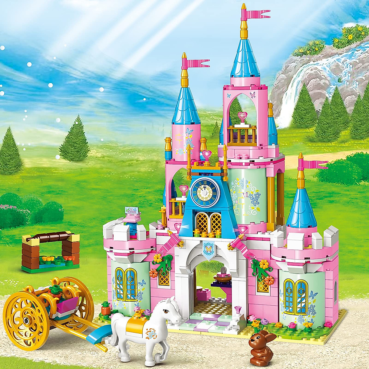 Friends Building Blocks Toys for Girls Age 6-12 Princess Castle Building Sets for Girls Magical Ice Palace Toy Castle Blocks Kit STEM Learning Roleplay Blocks for Kids Girls Christmas Birthday Gifts
