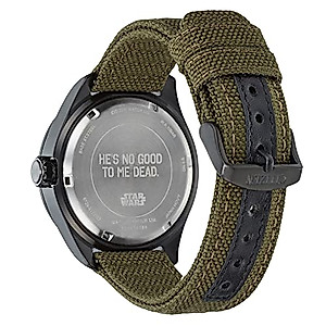 Citizen Eco-Drive Star Wars Quartz Men's Watch, Stainless Steel with CORDURA® strap, Boba Fett, Green (Model: BU2058-00W)