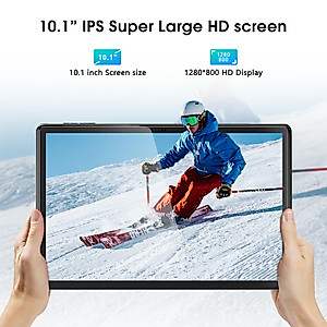 SGIN 10 Inch Tablet, 4GB RAM 128GB ROM Android 13 Tablets Computer with MTK Octa-Core 2.0Ghz Processor, FHD 1280x800 IPS Srceen, 5MP+8MP Camera, WiFi, Bluetooth, 6000mAh