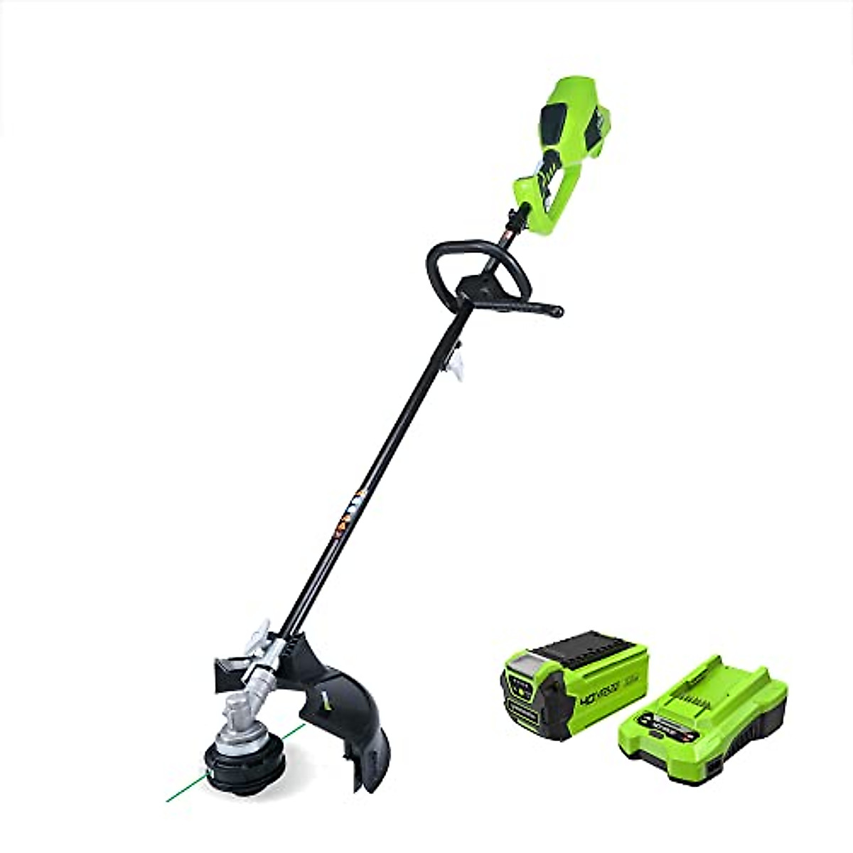 Greenworks 40V 14" Brushless Cordless (Attachment Capable) String Trimmer, 2.0Ah Battery and Charger Included