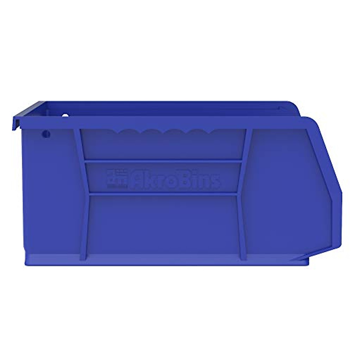 Akro-Mils 30235 AkroBins Plastic Storage Bin Hanging Stacking Containers, (11-Inch x 11-Inch x 5-Inch), Blue, (6-Pack)