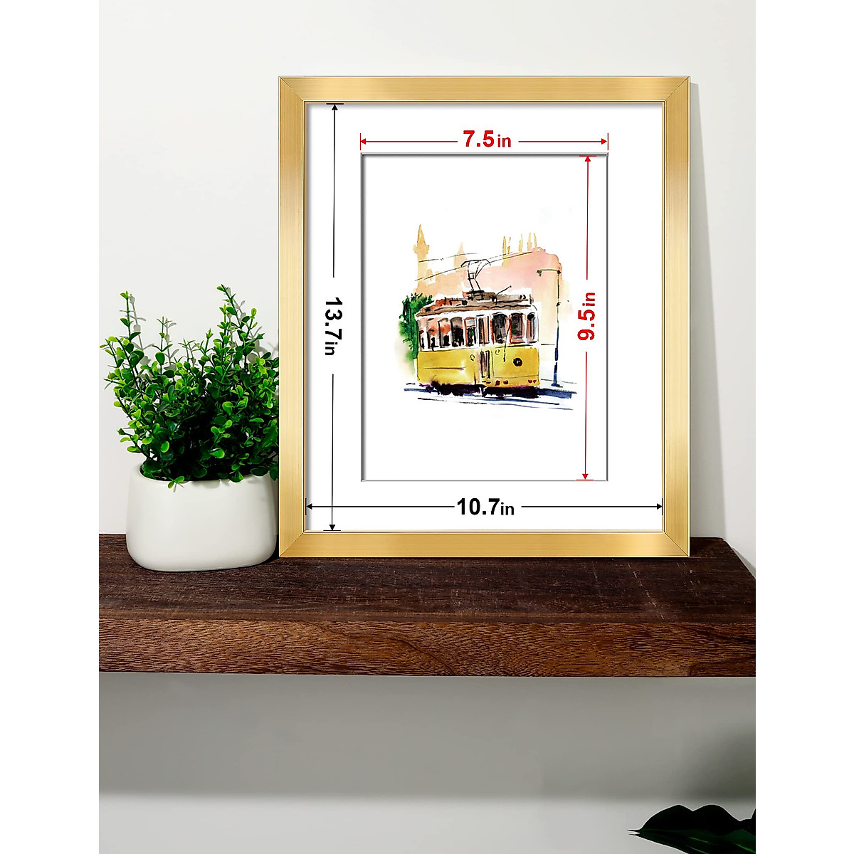 Annecy 11x14 Picture Frames (1 Pack, Gold), Simple Designed Photo Frame, For Pictures 11x14 for Wall Mounting, Classic Simple Home Office Decor