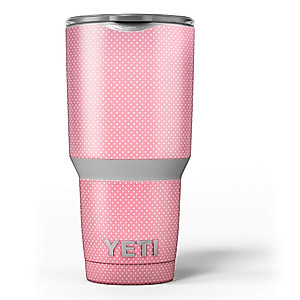 Design Skinz The Pink and White Micro Dot Pattern - Skin Decal Vinyl Wrap Kit Compatible with The Yeti Rambler Cooler Tumbler Cups