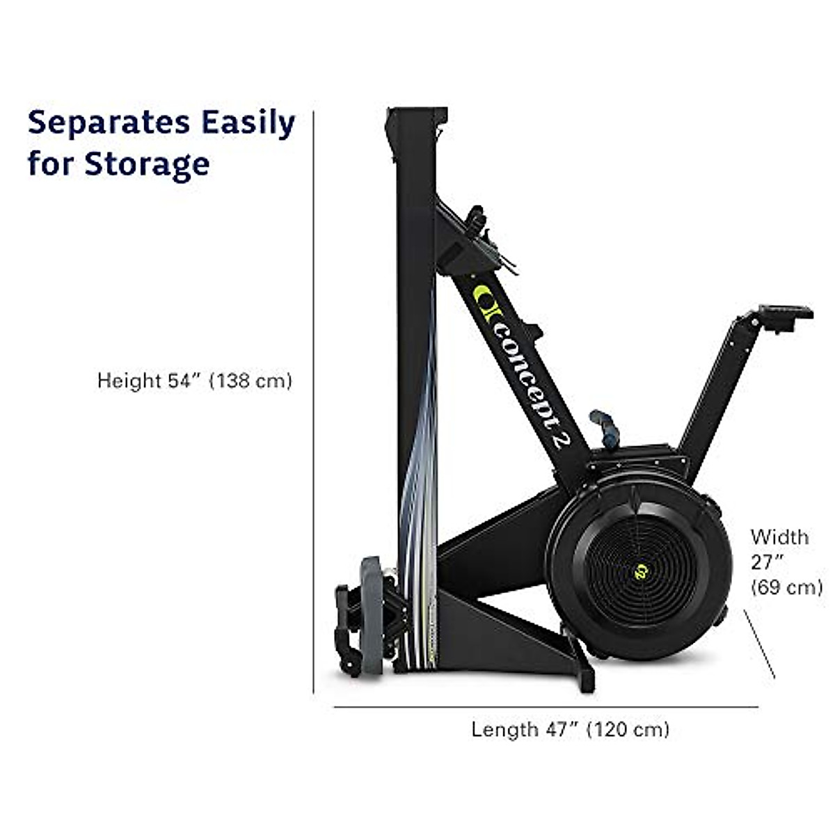 Concept2 RowErg Indoor Rowing Machine with Tall Legs - PM5 Monitor, Device Holder, Adjustable Air Resistance, Easy Storage