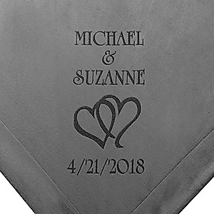 Custom Catch Personalized Unique Wedding Couple Gifts - Anniversary, Engagement Gift Blanket (Hearts)