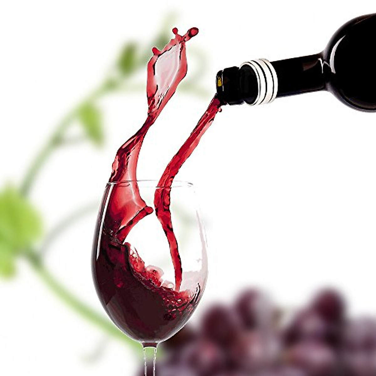 Sunnyac® Pack of 4 Kitchen Stainless Steel Wine Bottle Collars, Durable Wine Drip Ring,1.6 inch (Black Wave)