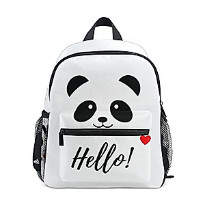 Glaphy Kid's Backpack Panda Funny Toddler Backpack for Daycare Travel, Preschool Bookbags for Boys Girls