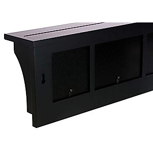 Kiera Grace Contemporary Floating-Shelves, Black