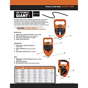 Keson G1003R Giant Chalk Box Combo with 3-Pounds of Red Chalk