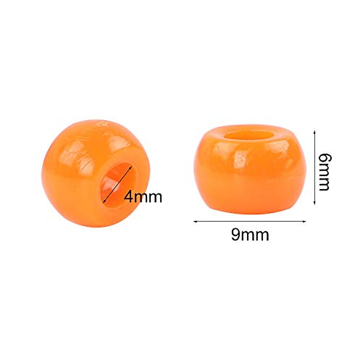 Quefe 2880pcs Pony Beads Kit Rainbow Beads Plastic Bead for Craft 6 x 9mm 24 Colors 4 Styles Large Hole Beads Set for Bracelets Jewelry Making