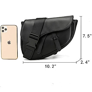 Sling Bag Fashion Saddle Bag Leather Crossbody Backpack Daypack for Men & Women