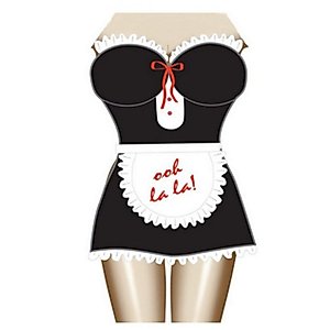 OYSRONG Funny Comics Cute Cartoon Kitchen Cooking Adult Apron for Birthday Gift (french maid)