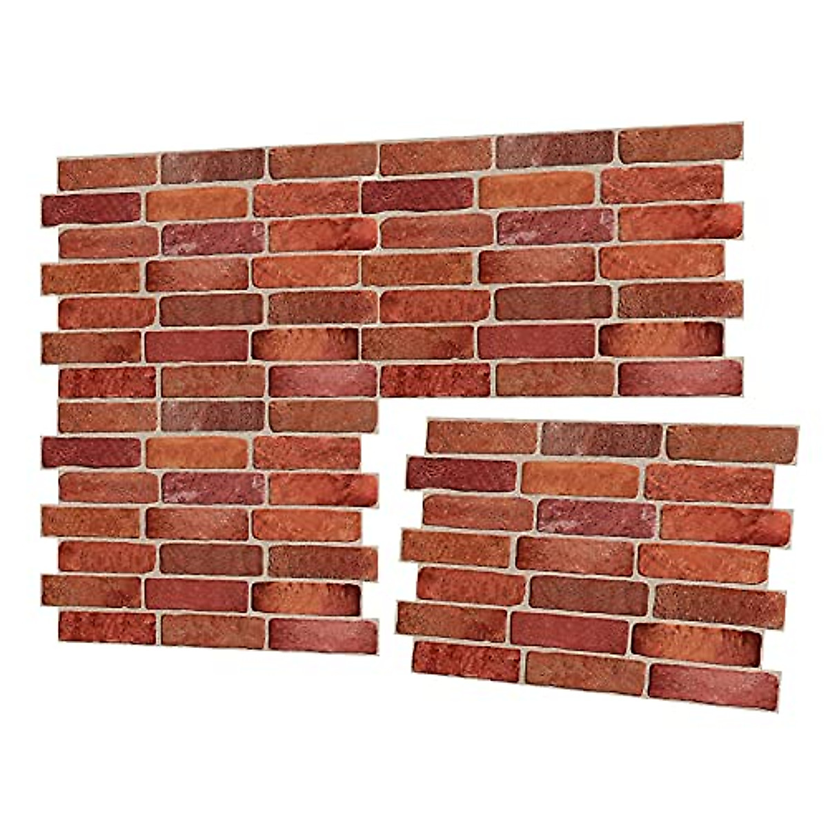 CONCORD WALLCOVERINGS ™ Sample for Display Purpose only Retro-Art 3D Wall Panels, Old Brick in Red, PVC, 7" x10, 572OR