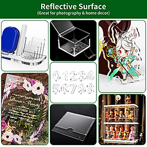 Lesnlok 2 Pack 4" x 6" Clear Plexiglass Sheet 1/4 Acrylic Sheet 6mm Thick Use for Craft Projects, Signs, Sneeze Guard and More