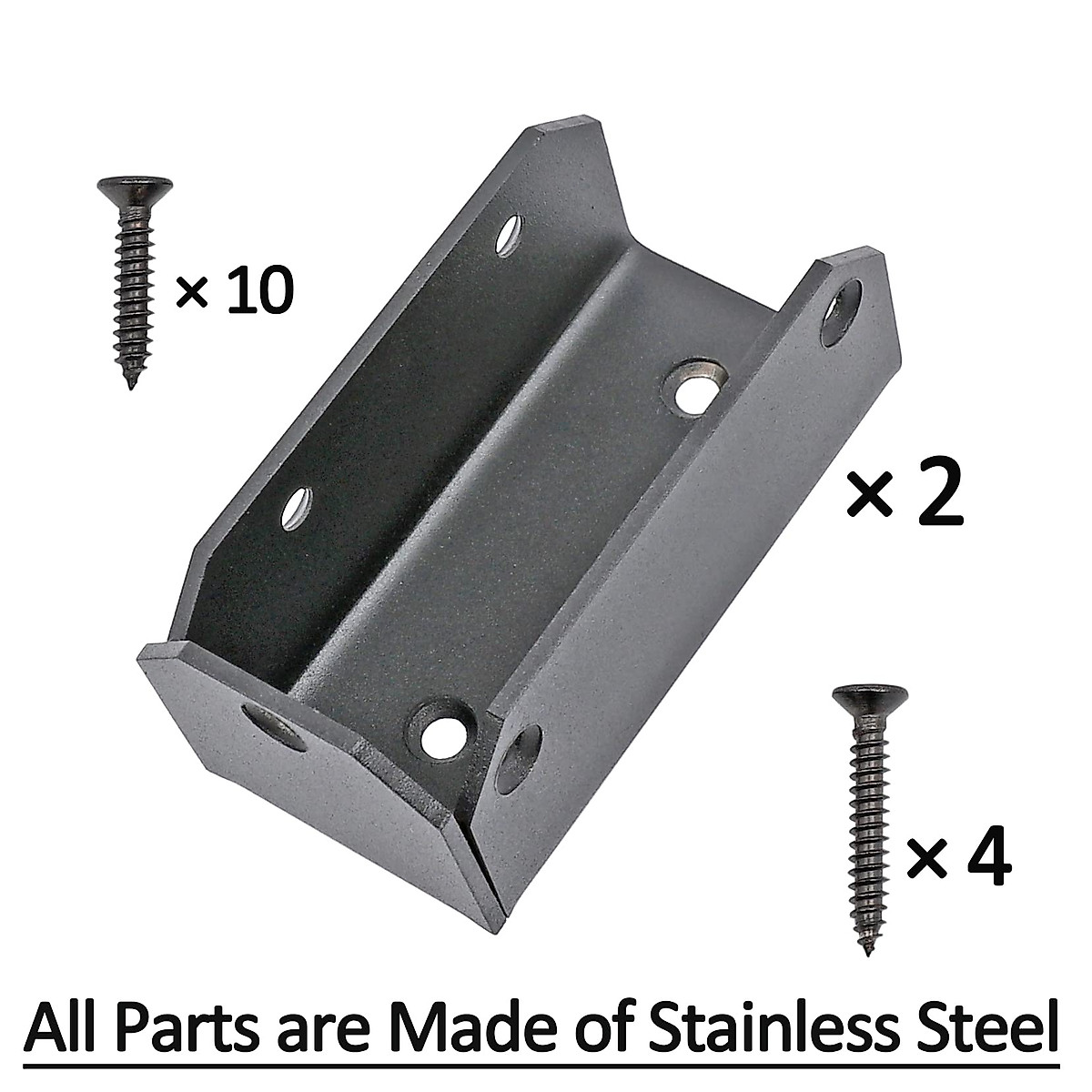 Antsky Concealed Joist Hanger 2x4(Actual Size: 3.5x1.5) Pergola Brackets Stainless Steel, Bracket for Wood, fit for 2x4 Beam, Fence, handrail Hardware, Deck Railing Brackets Connectors(2 Pack)