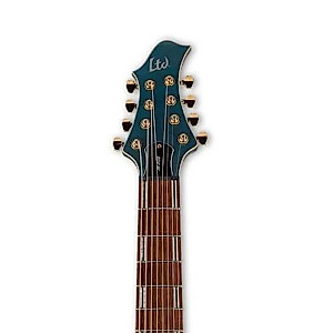 ESP 8 String LTD JR-208 Javier Reyes Signature Series Electric Guitar, Pelham Blue, Right, (LJR208PB)