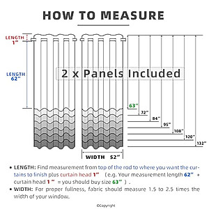 DIVA EN CAMINO DEC Outdoor Patio Curtain Waterproof Darkening Thermal Insulated Indoor Curtains for Bedroom, Porch, Living Room, Pergola, Cabana, W52 x L95, Royal Blue, Set of 2 Panels