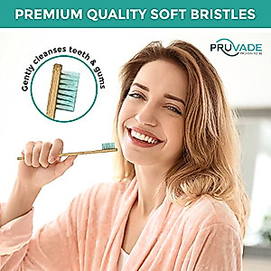 Pruvade 36 Pack Disposable Bamboo Toothbrushes with Toothpaste Built in - Prepasted Toothbrushes Individually Wrapped - Single Use Waterless Tooth Brush with Soft Bristles for Airbnb, Camping, Travel