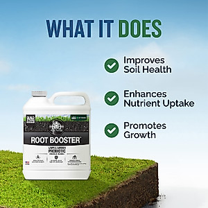 Turf Titan Root Booster – Lawn Probiotic & Garden Booster – Natural Liquid Probiotic for Plants & Lawn Care – Green Lawn Booster for Effortless Lawn Maintenance - Covers up to 8,000 Sq Ft