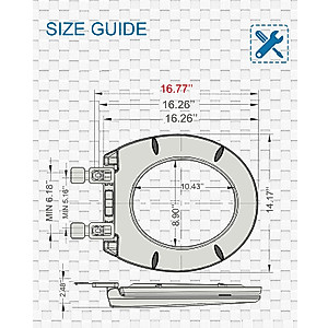 JINGZE Round Toilet Seat with Slow Close Standard Toilet Seat,Quiet Toilet Cover Seat Toilet Lid Durable Refused to Loosen Easy to Install & Clean,White