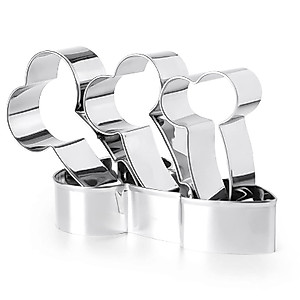 4-Piece Set of Creative Cookie Cutters，Cookie Baking Molds DIY Funny Stainless Steel Biscuits Molds Kitchen Supplies