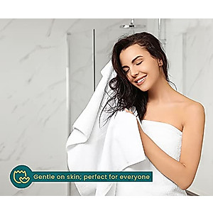 TOALLA (Pack of 12 White Bath Towels Bulk 20x40 Inches -100% Cotton Economy Cheap Bath Towels for Commercial Uses, Gym, Salon, Spa & Hair -Lightweight Bath Towels Quick Drying -Bath Towels Sets Bulk