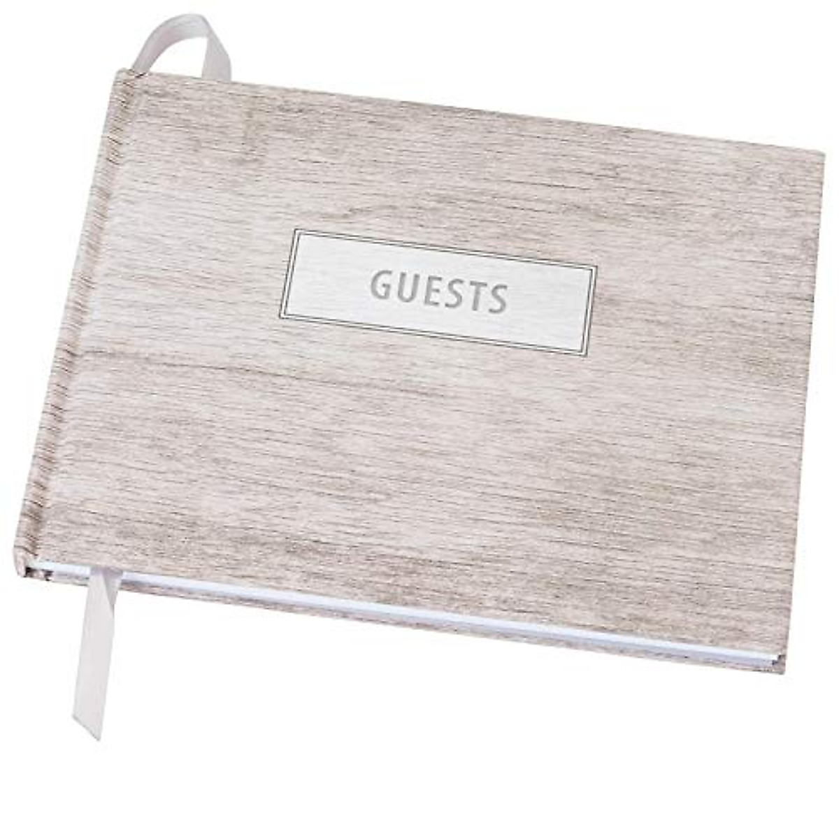 Global Printed Products Wedding Guest Book 9"x7" (Grey Wood) - WGB-Gry