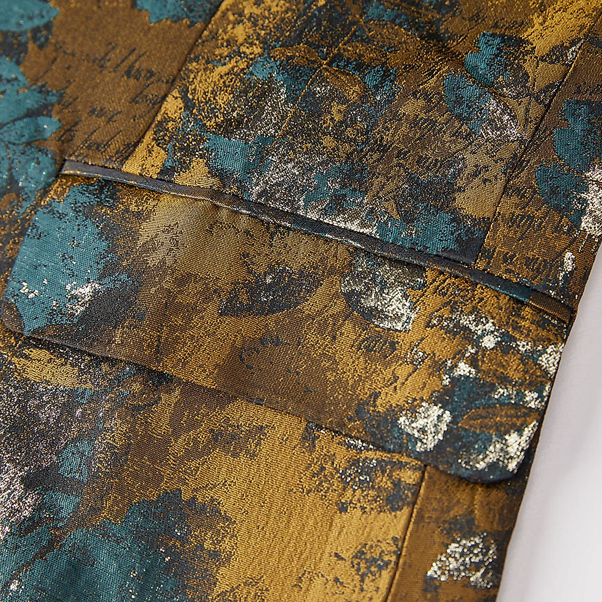 CARFFIV Men's Vintage Jacquard Blazer Blazer Blazer Prom, Banquet, Dinner, Wedding, Prom, Party,Grey,3XL