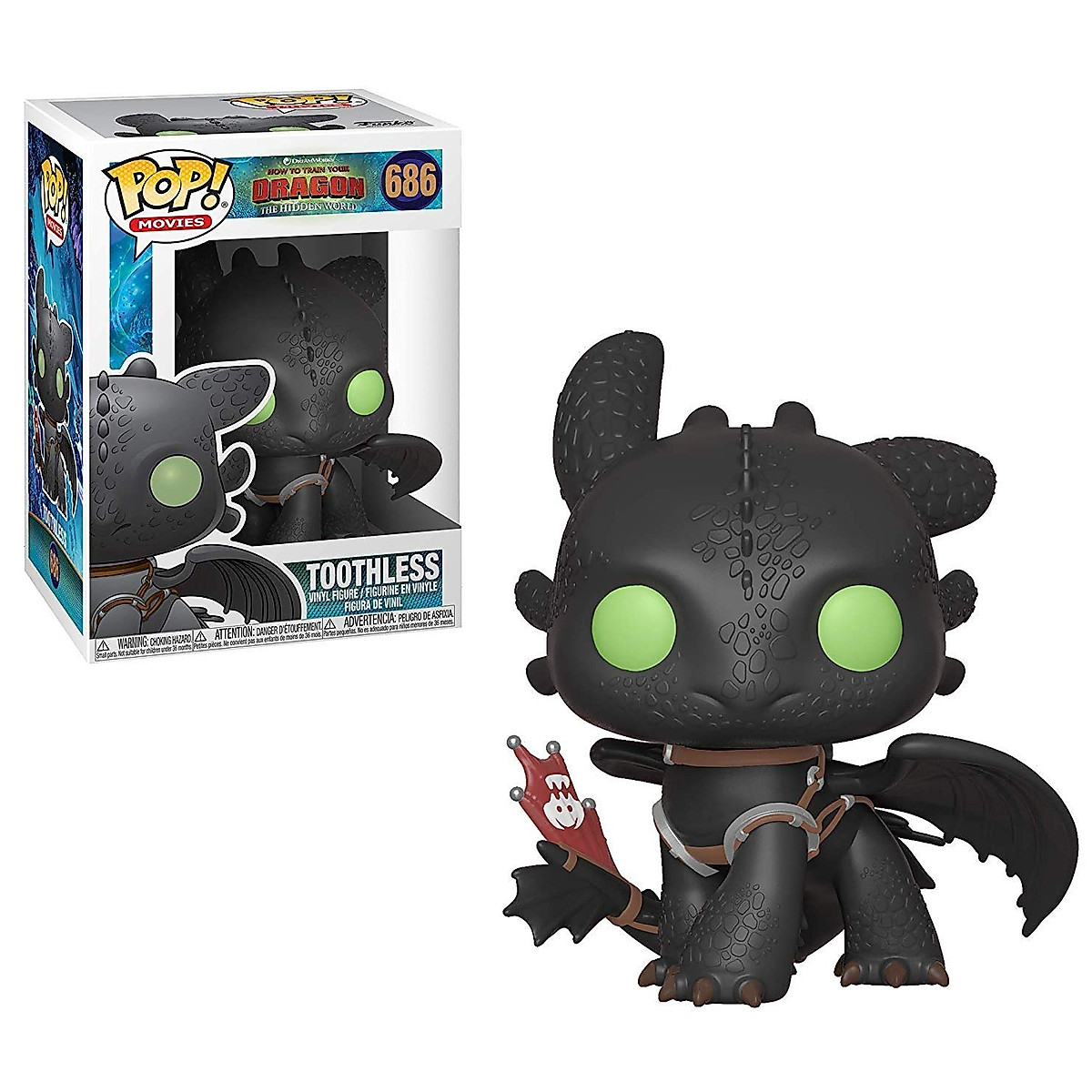 POP Funko How to Train Your Dragon 3: The Hidden World - Toothless Vinyl Figure (Includes Compatible Box Protector Case)