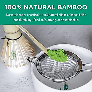 Jade Leaf Matcha Complete Matcha Ceremony Set - Includes: Bamboo Matcha Whisk & Scoop, Stainless Steel Sifter, Stoneware Bowl & Whisk Holder, and Prep Guide