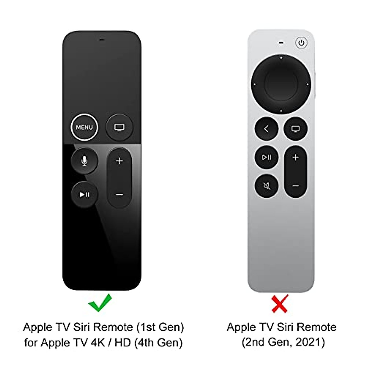SITHON Silicone Case for Apple TV Siri Remote (1st Generation), Lightweight Shockproof Anti Slip Protective Cover for Apple TV 4K Siri Remote Controller (1st Gen), Midnight Blue