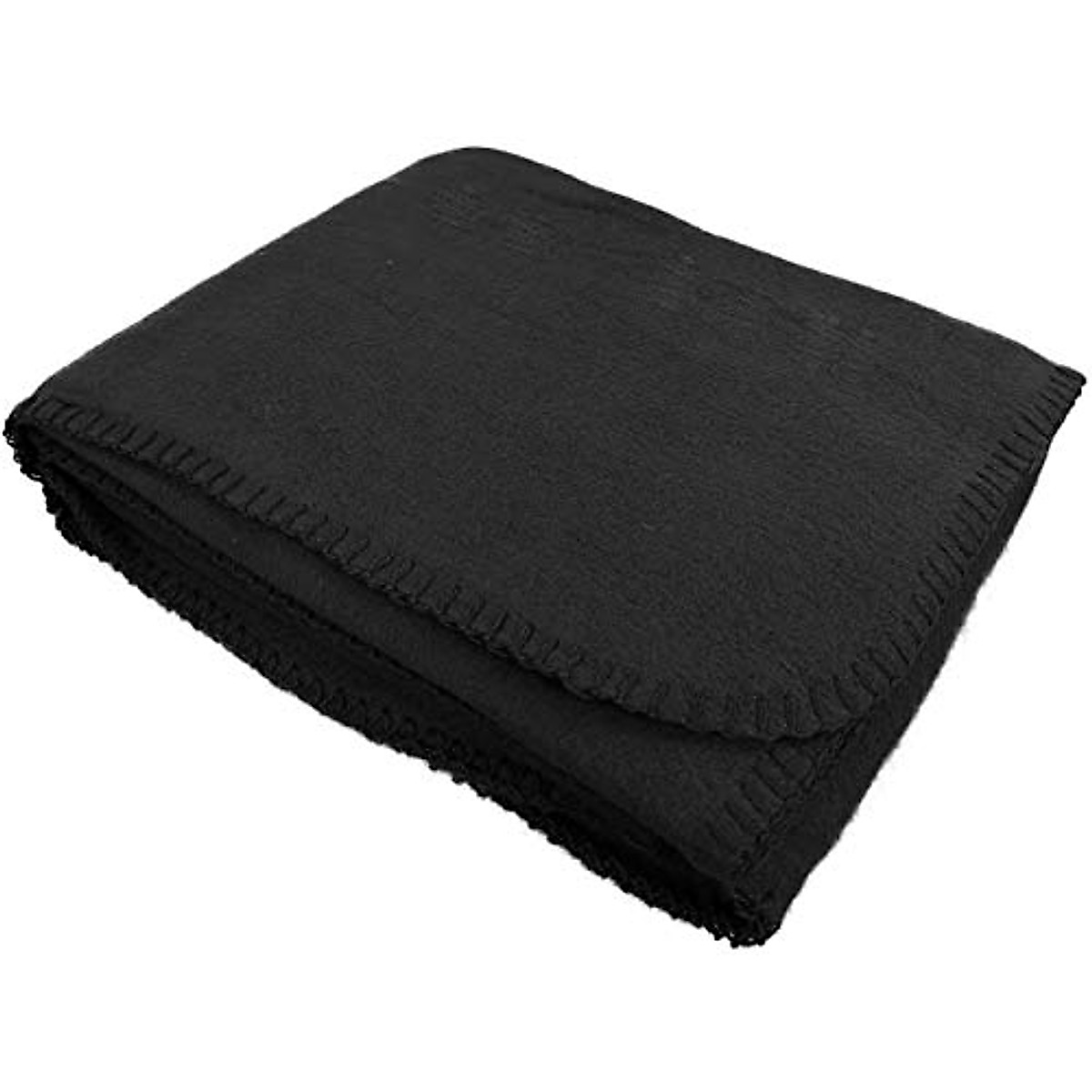Anico Cozy Polar Fleece Blanket, 50" x 60", Black Throw Blanket