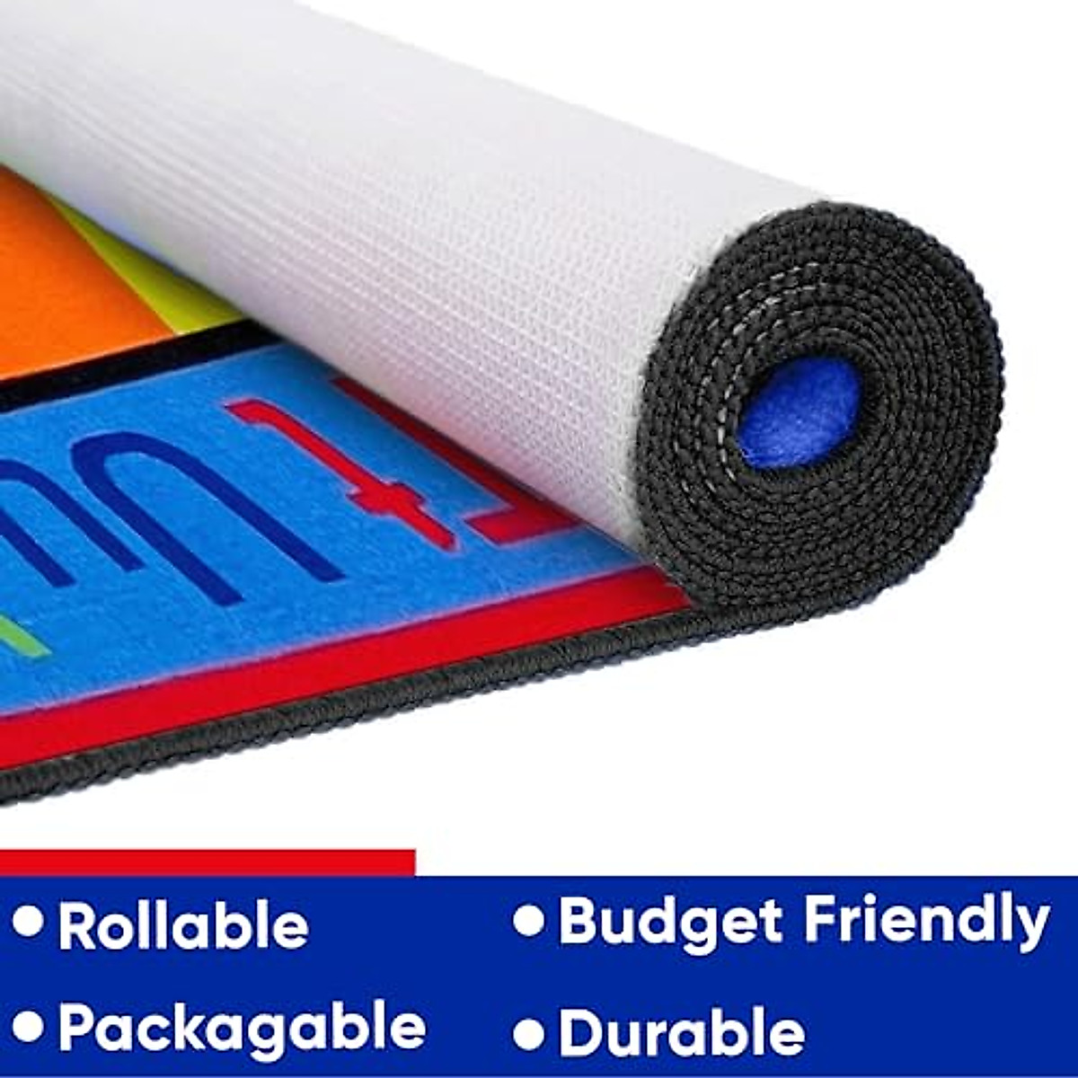 KidCarpet.com Sky's The Limit Classroom Rug 7'6" x 12' Oval Kid Educational Learning Rug for School Classroom, Kids Play Rug for Learning Numbers, Colors & Alphabets Area Rug for Kids