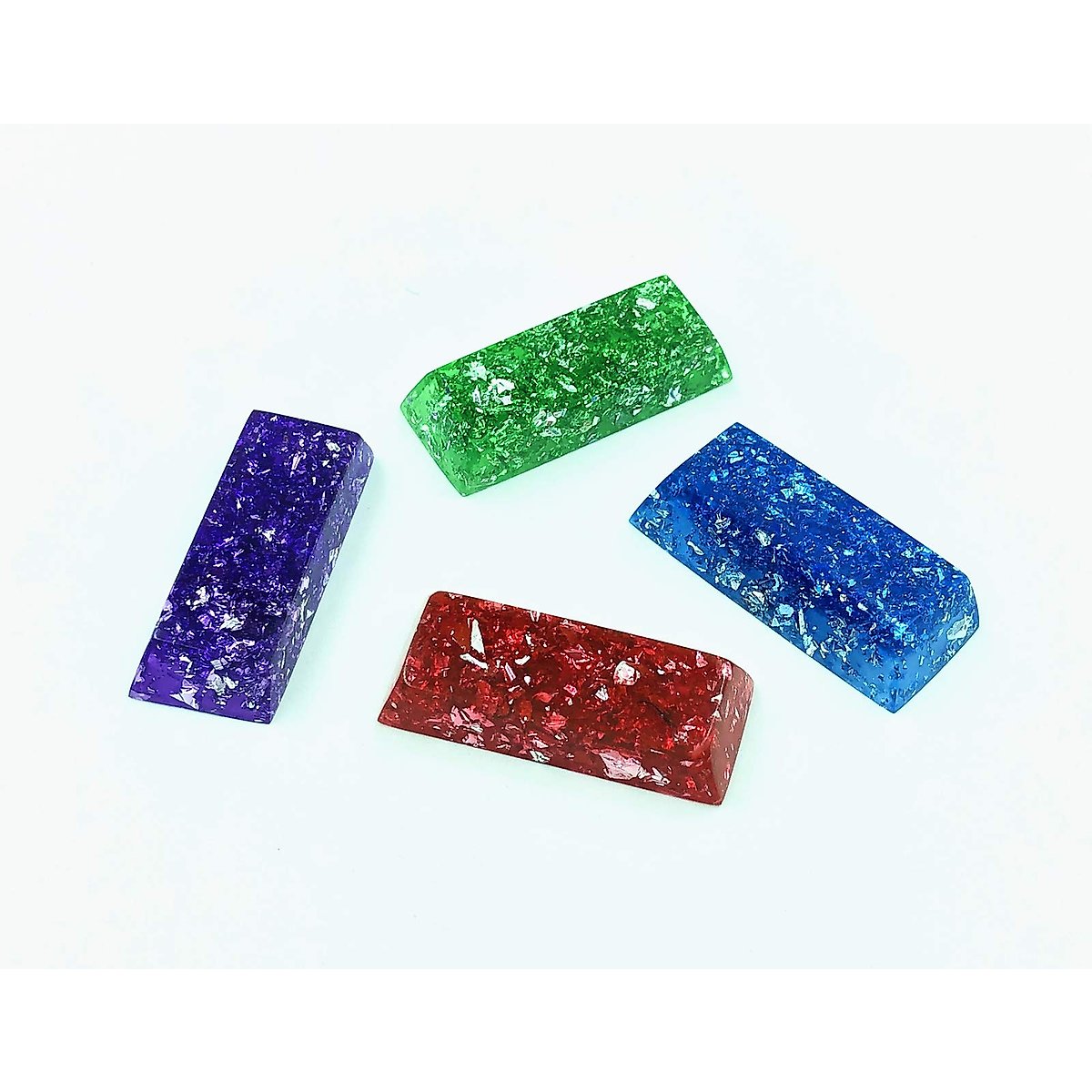Handmade 2.25u Enter Keycap Thick Resin Translucidus Backlit Key Cap OEM Profile for Cherry MX Gaming Mechanical Keyboard (Blue)