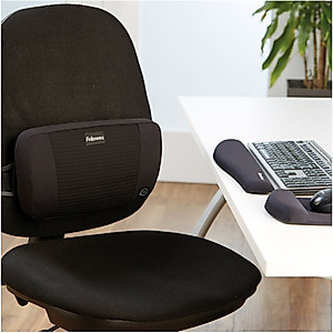 Fellowes PlushTouch Wrist Rest with Mouse Pad, FoamFusion Technology, Graphite (9252201)